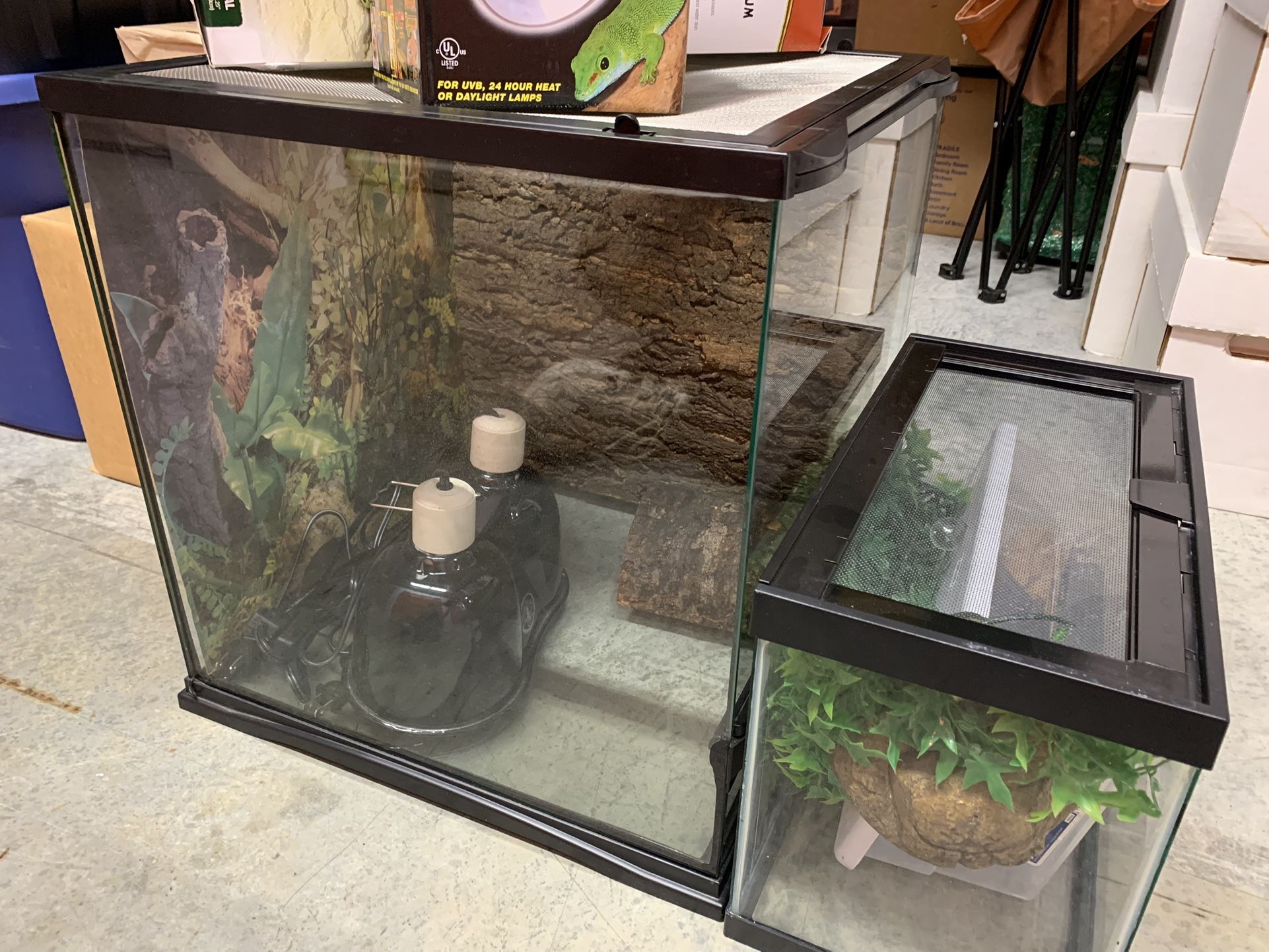 Zoomed Terrarium Tank 18 X 18 X 18 Reptile Snake Frog Enclosure for ...