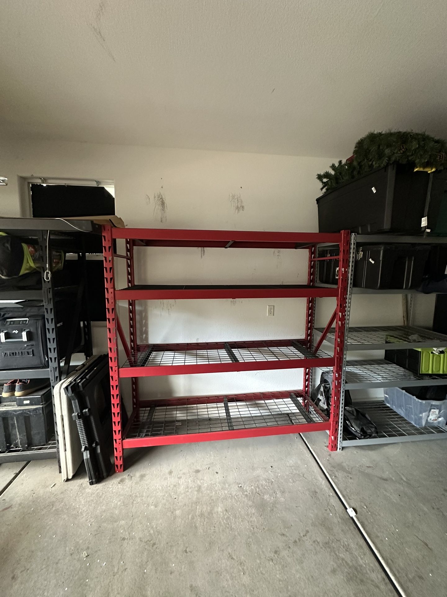 Husky - 4-Shelf Metal Industrial Duty Freestanding Garage Storage ...