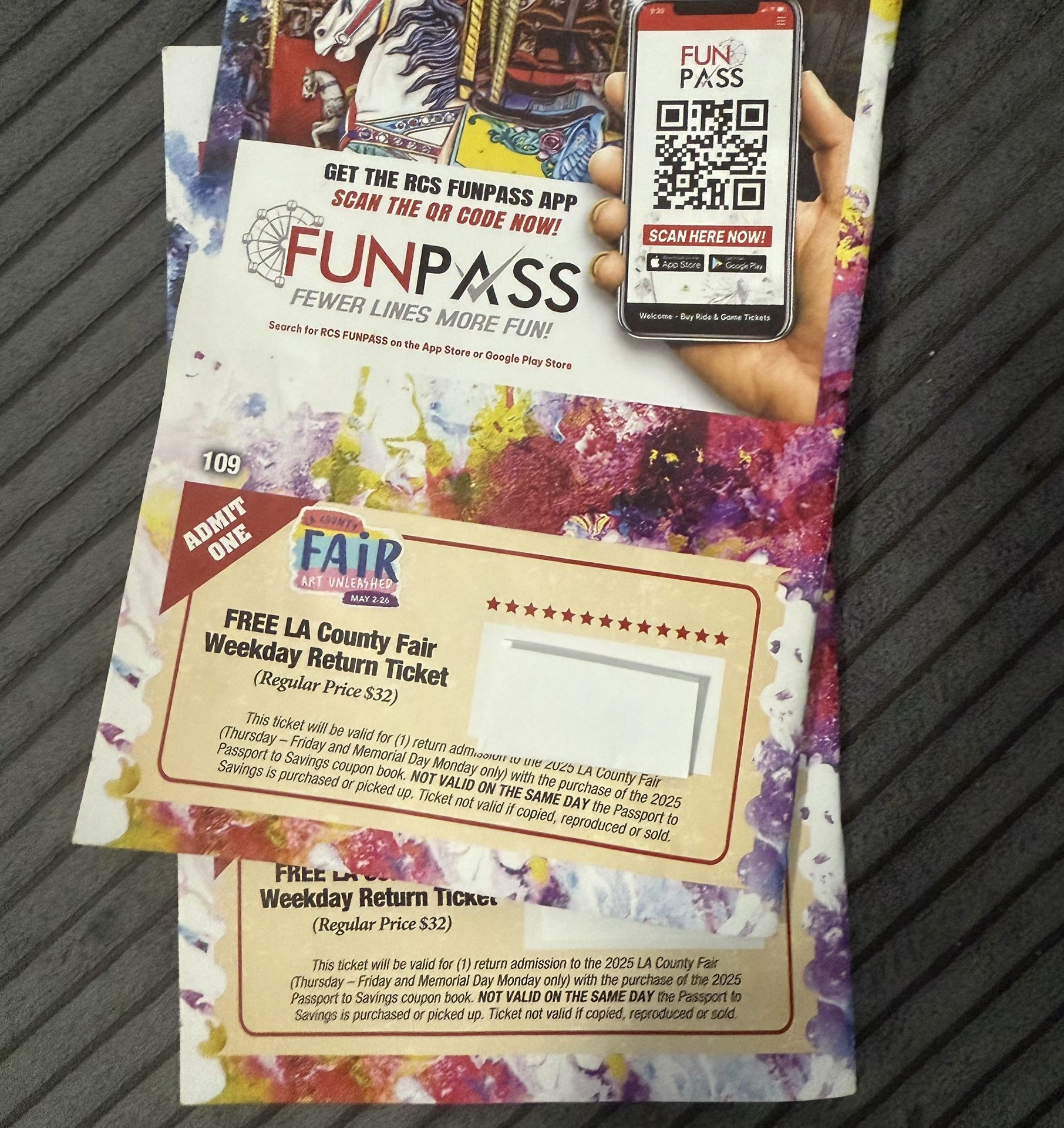 2 LA County Fair Tickets ($10 Each) for Sale in Montebello, CA - OfferUp