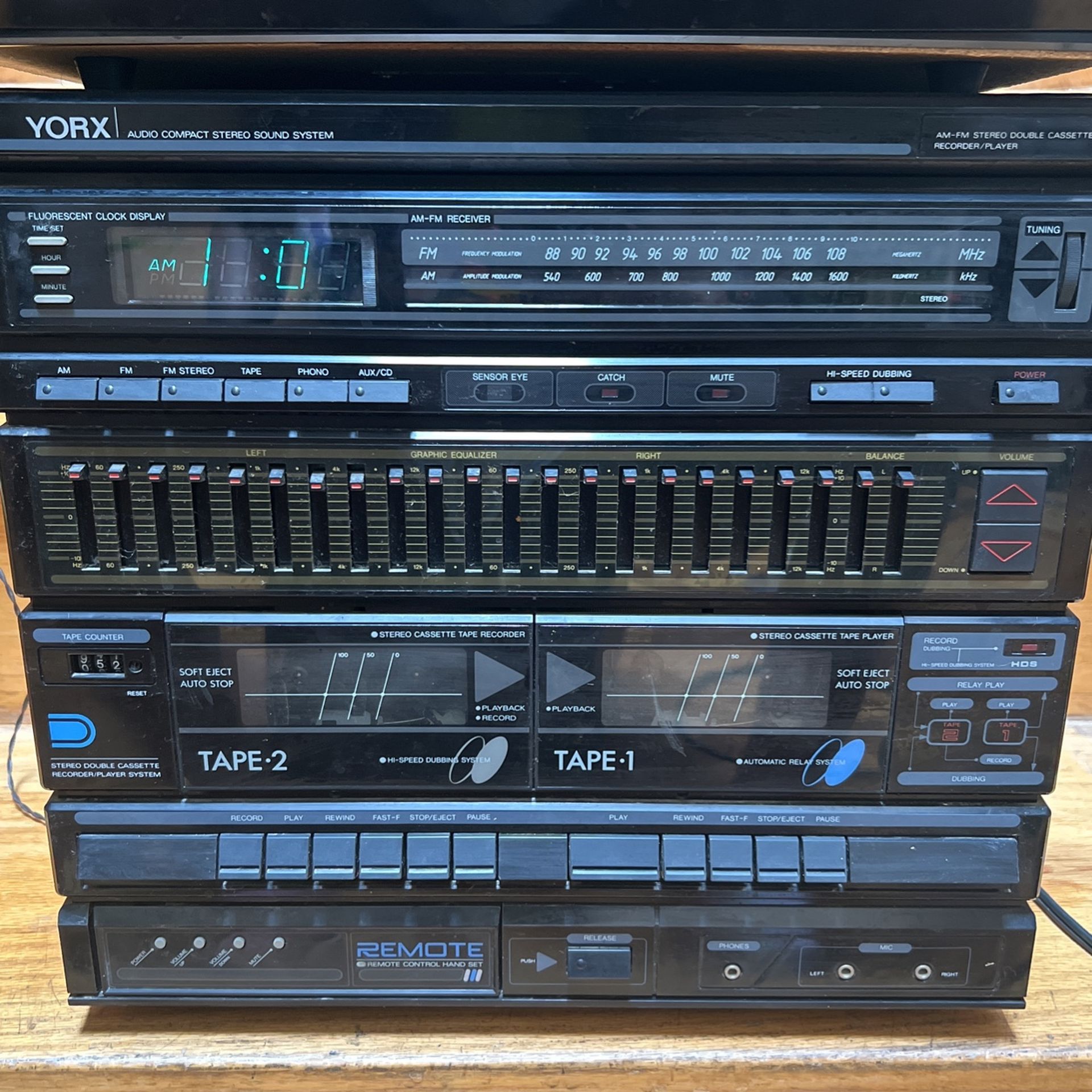 Vintage Yorx Stereo System Record Player Tape Player for Sale in ...