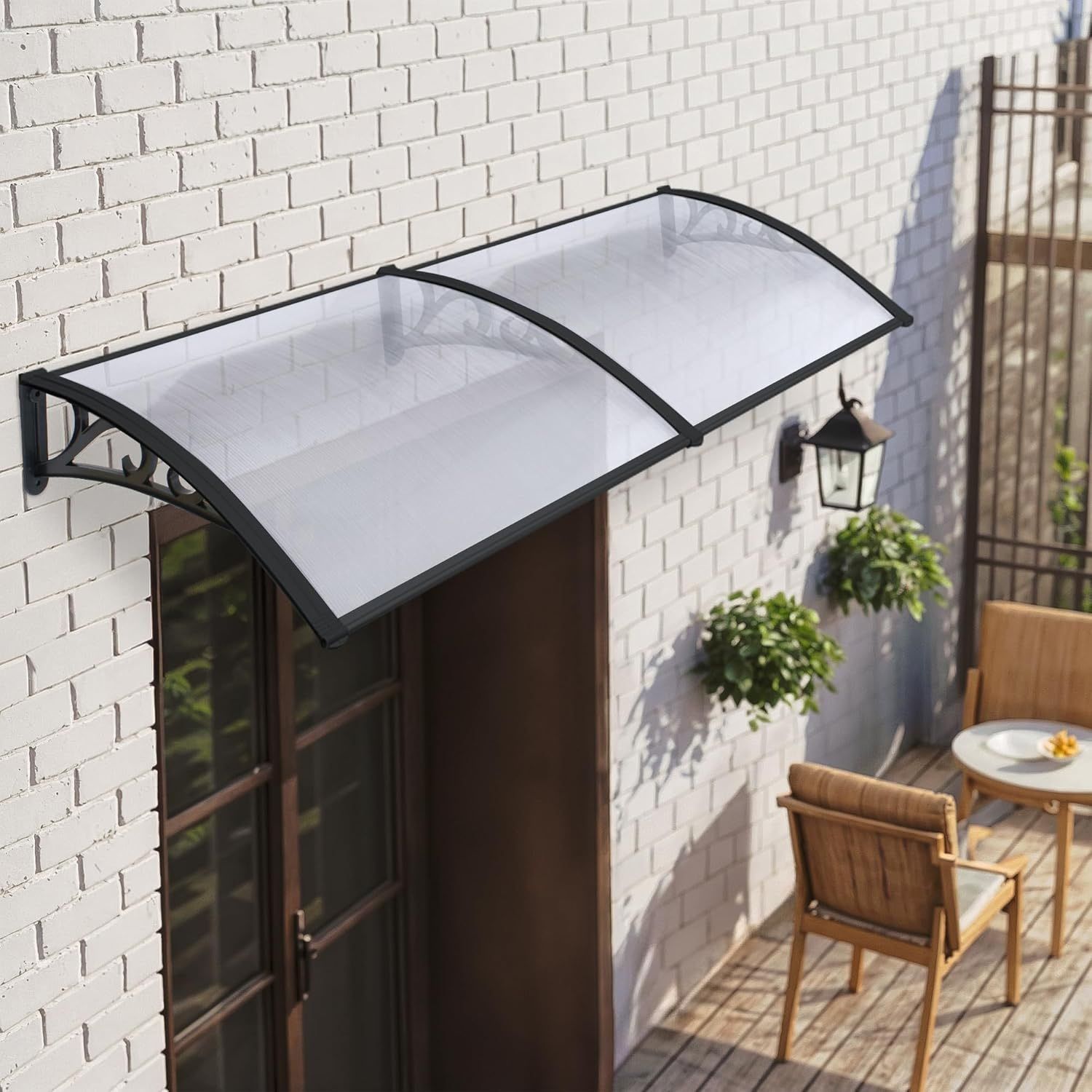 New Window Awning Canopy Overhead Door Awning Polycarbonate Cover Front ...
