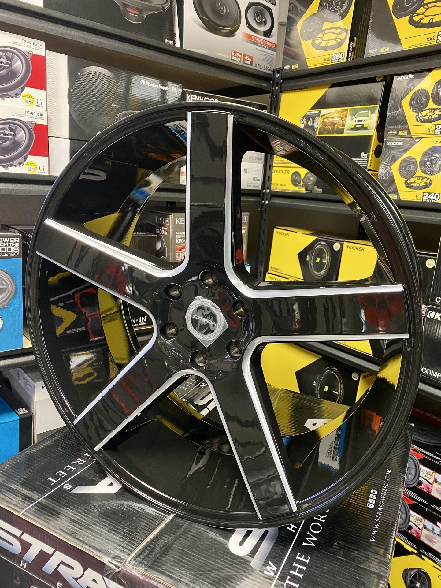 New (4) 24” inch Strada “Perfetto” Glossy Black Milled Wheels Rims 6 ...