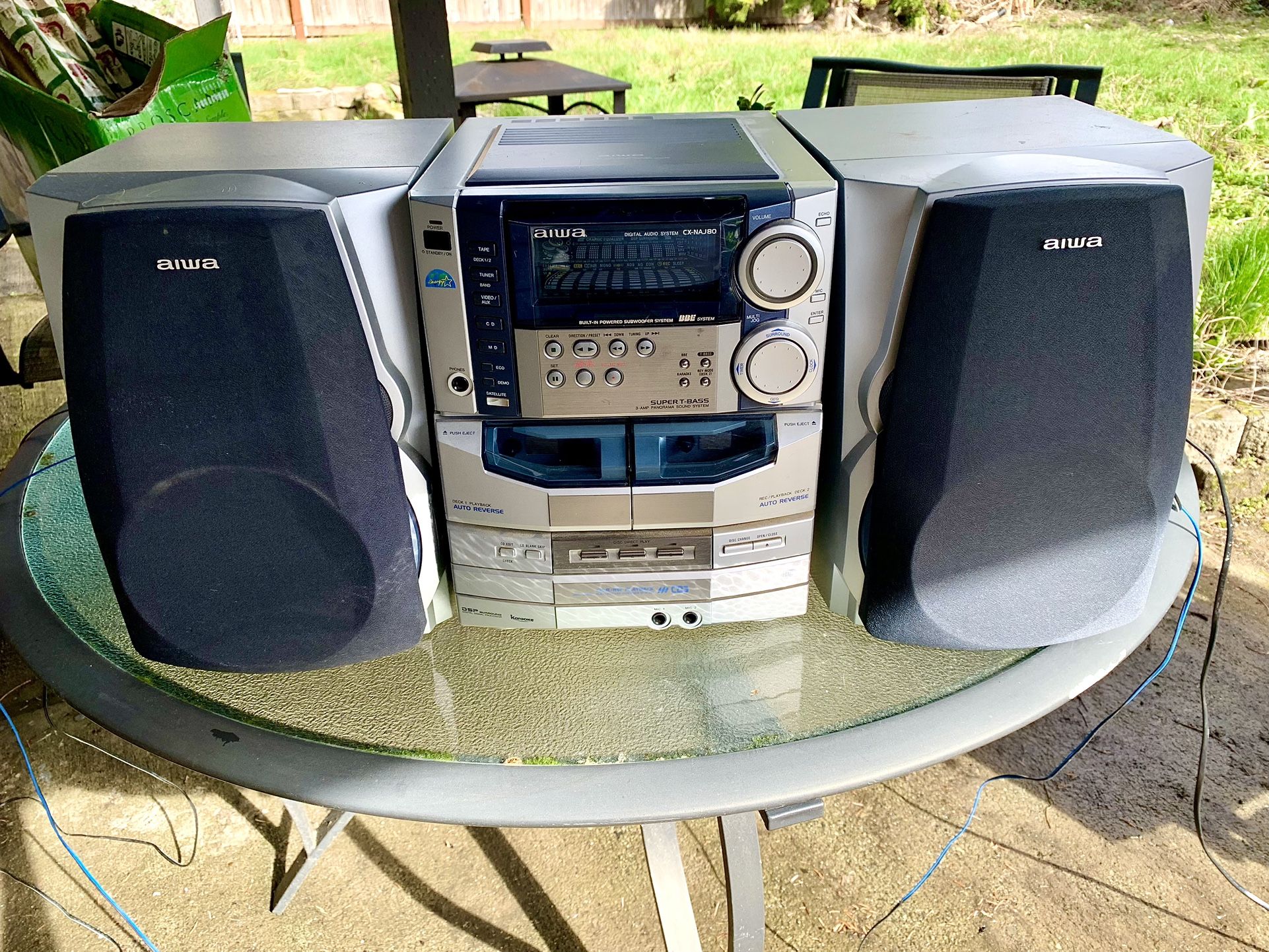 AIWA CX-NAJ80U COMPACT DISC STEREO CD, CASSETTE RECEIVER - Vintage for ...