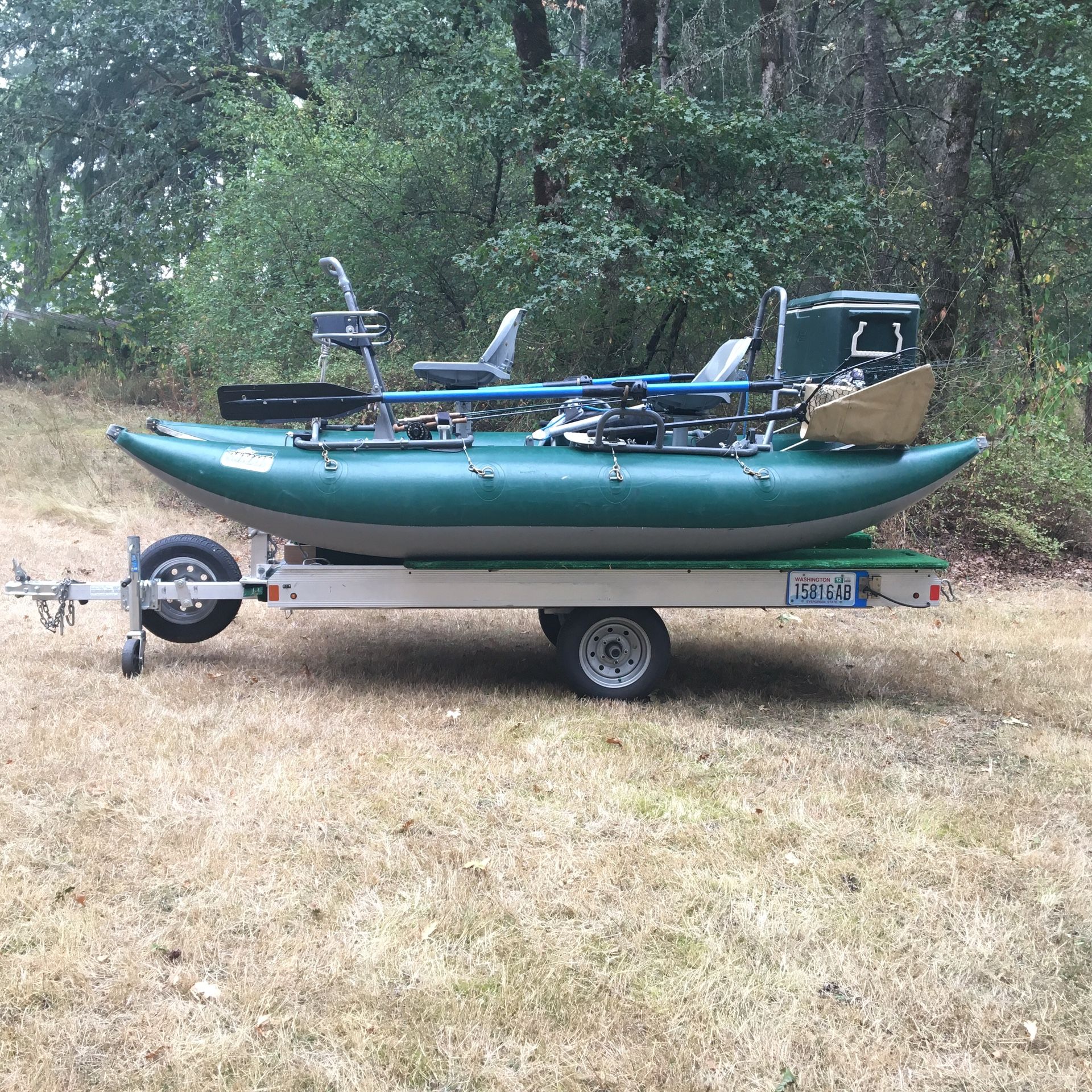 Pending, 13ft outcast, fish cat 2 person cataraft, pontoon raft, drift ...