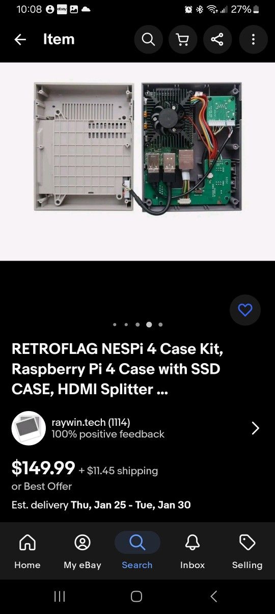 RETRO GAMING Mini NESPI w/Raspberry PI 4, 4 Controllers,Functional Cartridge SSD Case for Sale ...