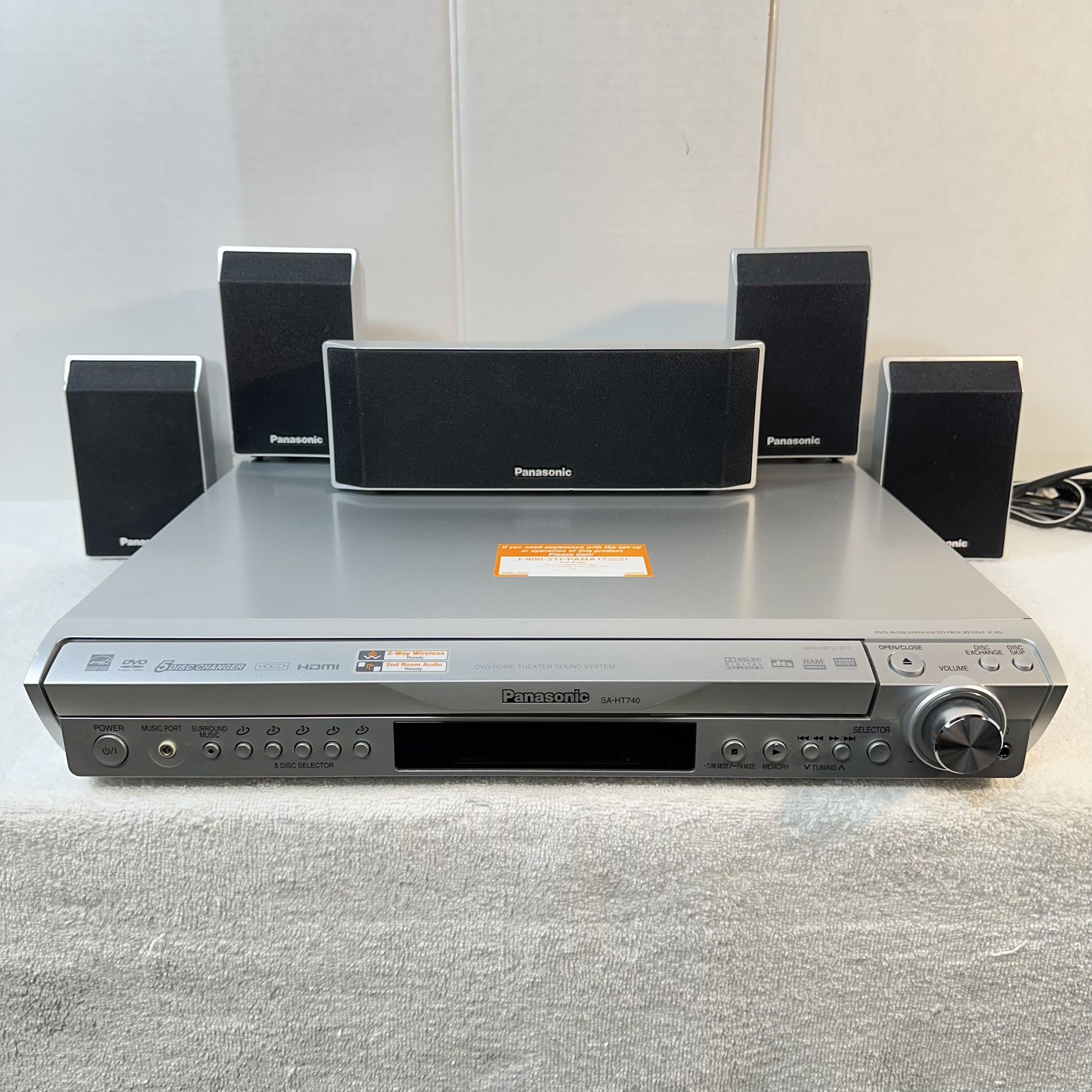 Panasonic Home Theater Surround Sound System-All in One-Receiver-5 Disc ...