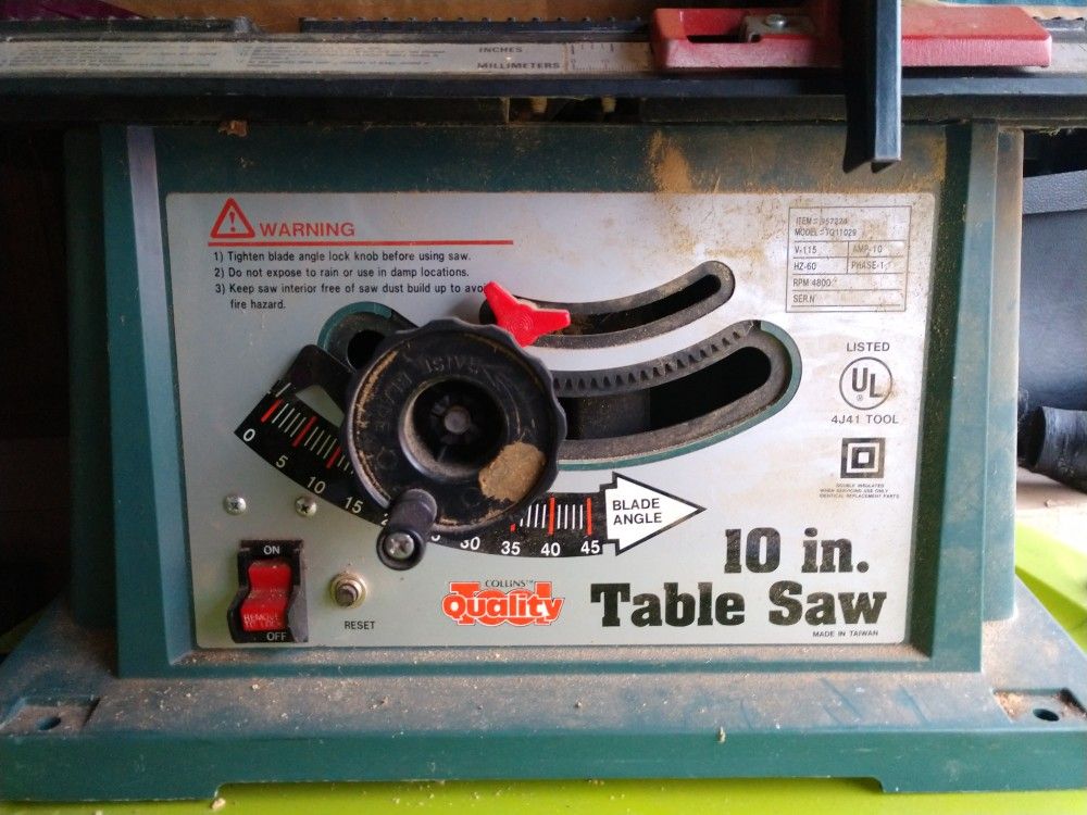 Collins quality 10-inch portable table saw for Sale in Mercer Island ...