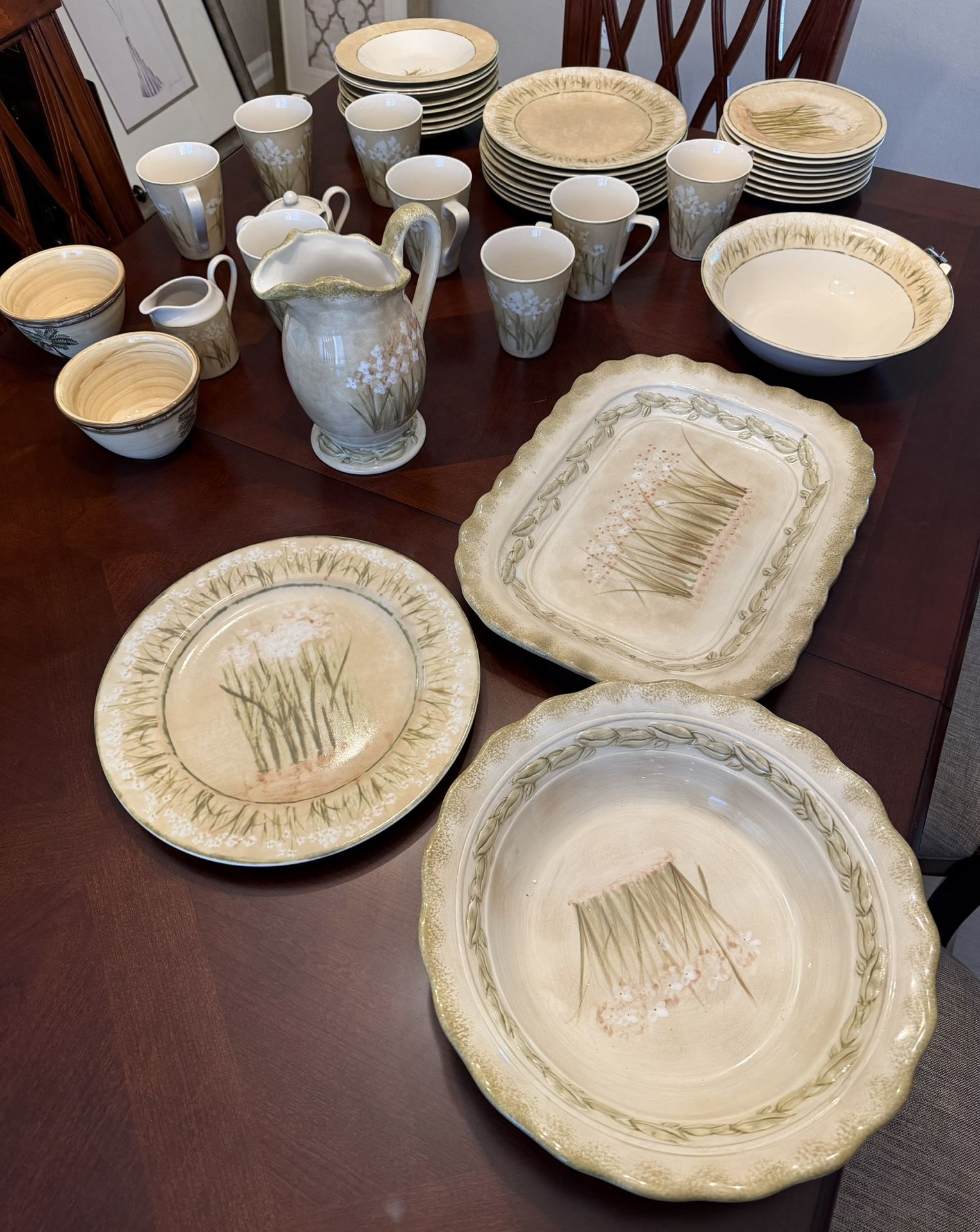 PTS International Cheri Blum 222 Fifth Narcissus Full Set Of Dishes ...