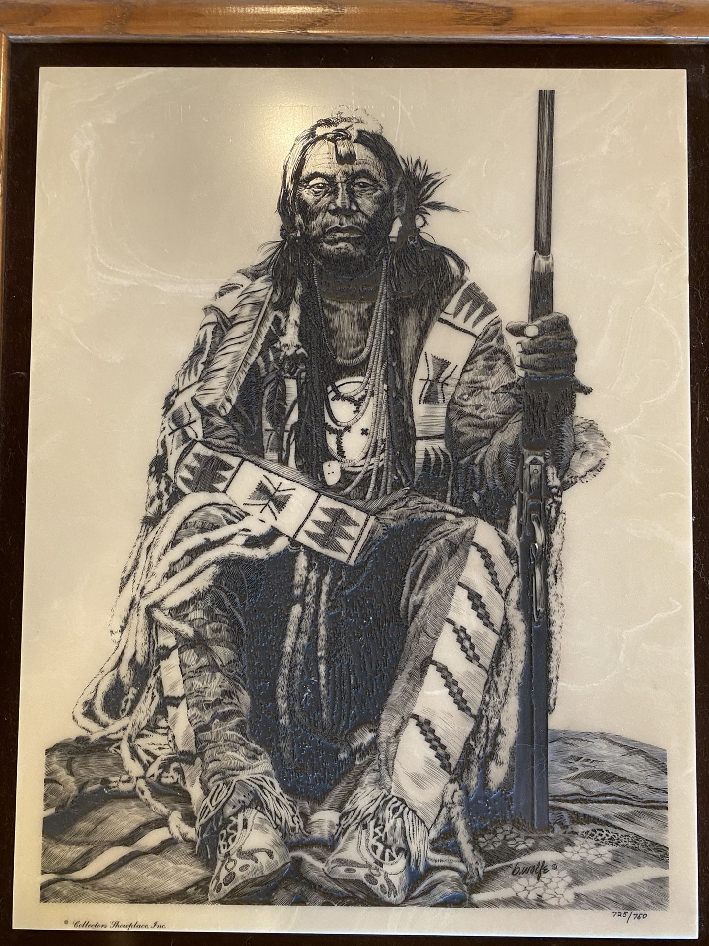 PB Wolfe “Little Dog” Marble Etching Art, Open To All Offers for Sale ...