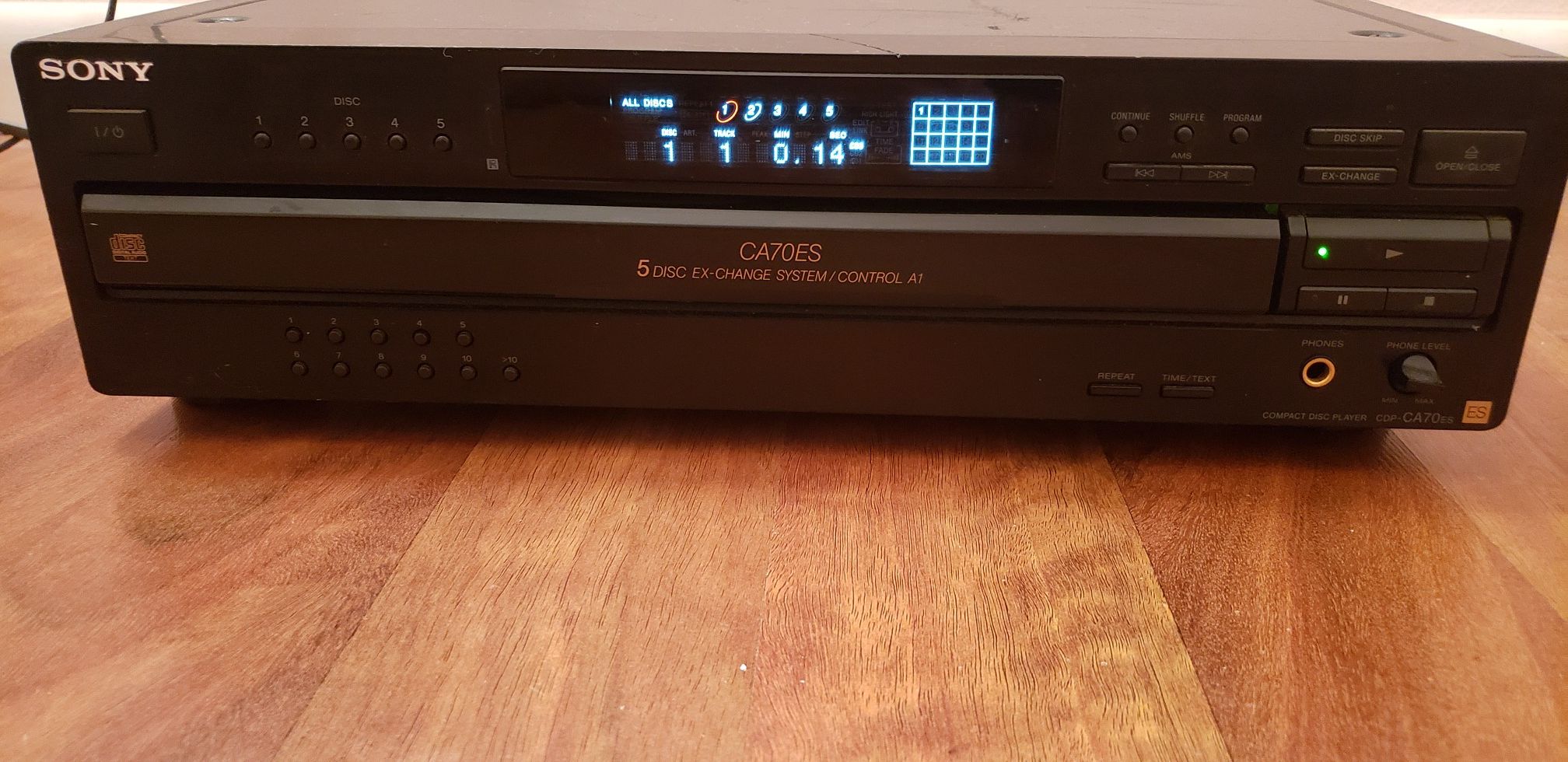 Sony Flagship ES Series CDP-CA70ES 5 Disc Audiophile CD Changer ...