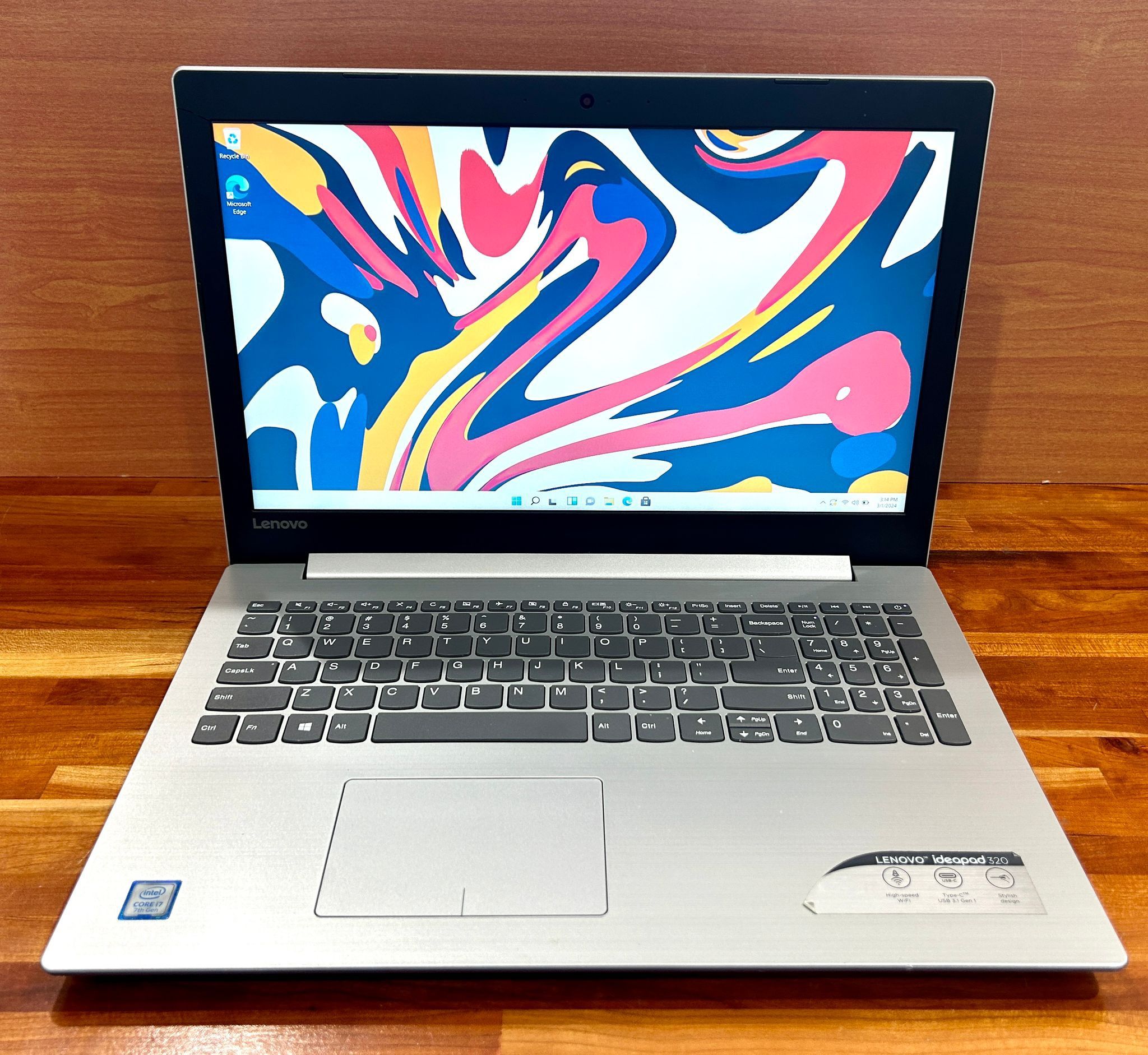 Lenovo 15” 80XL i7-7500u 2.90Ghz 12GB RAM 500GB SSD Windows 11 Fully ...