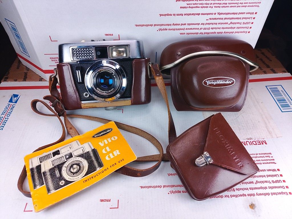 Vintage Voigtlander Vito CL 35mm Camera w/ Lanthar 50mm F2.8 Lens w ...