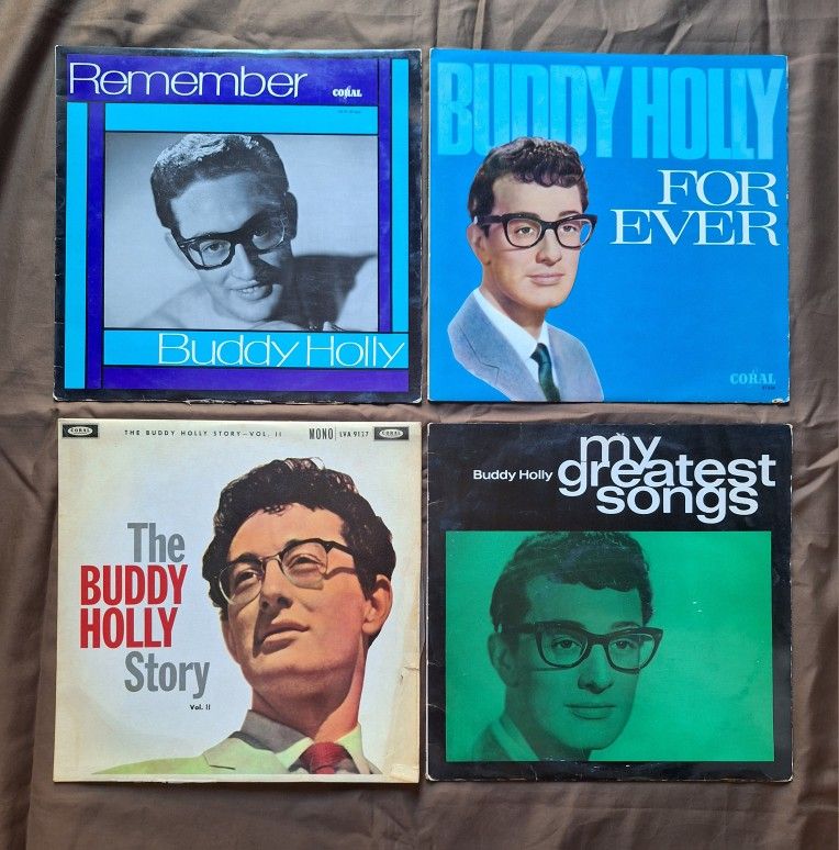 Price Reduced - Lot Of 4 Buddy Holly 1960s Vinyl LP Albums From Coral ...