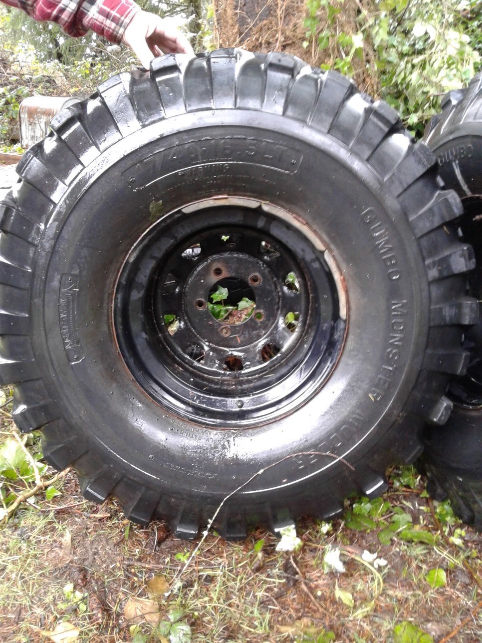 4 5 lug 17/40 16.5 Gumbo Monster Mudder tires and rims for Sale in ...
