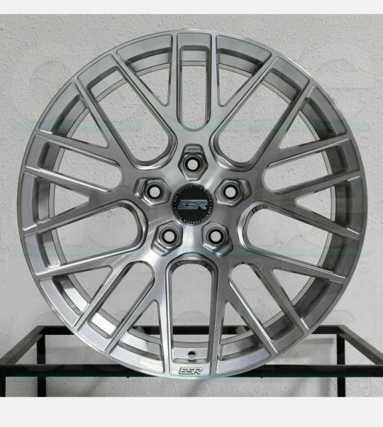 20" ESR RF11 Wheels 20x9 +22 5x114.3 Silver 20 Inch Rotary Forged Rims ...