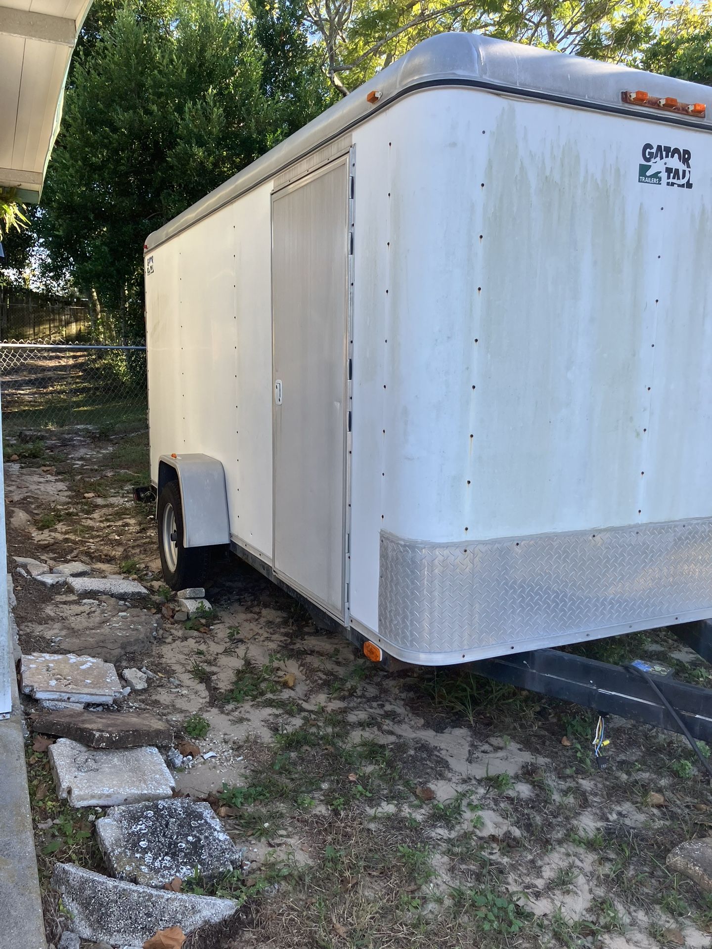 Enclosed 2006 GATOR Utility Trailer 14 ft ramp door single axle with ...