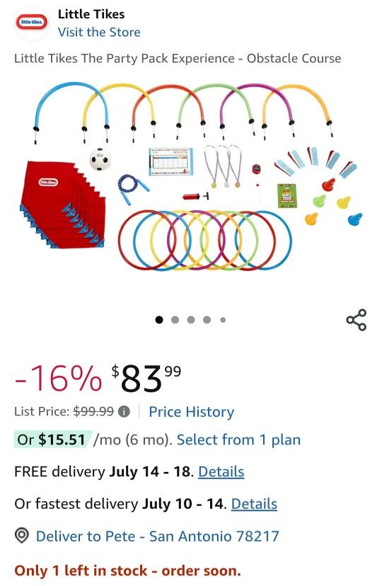 Little Tikes Obsticle Course Party Pack for Sale in San Antonio, TX ...