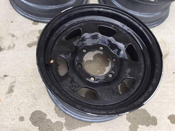 TOYOTA LAND CRUISER FACTORY RIM WHEELS BLACK FJ40 FJ60 FJ62 BJ40 BJ42 ...