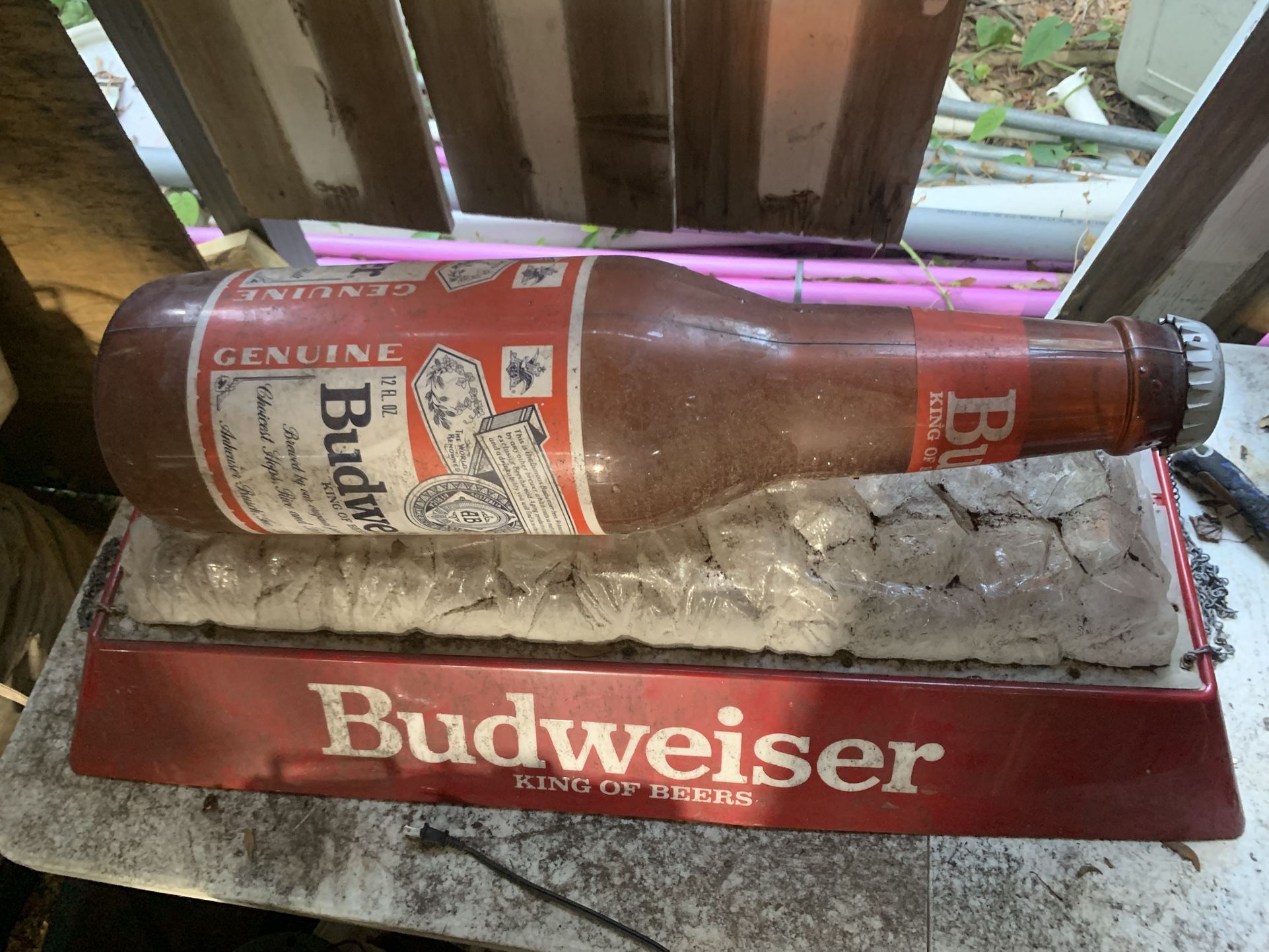 Vintage Budweiser Pool Table Light