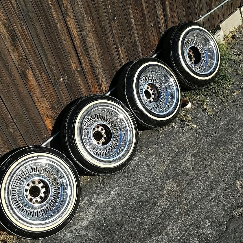 14x7 Tru Ray Wire Wheels 14x7 on 5.20s Premium sportway tires $750 for ...