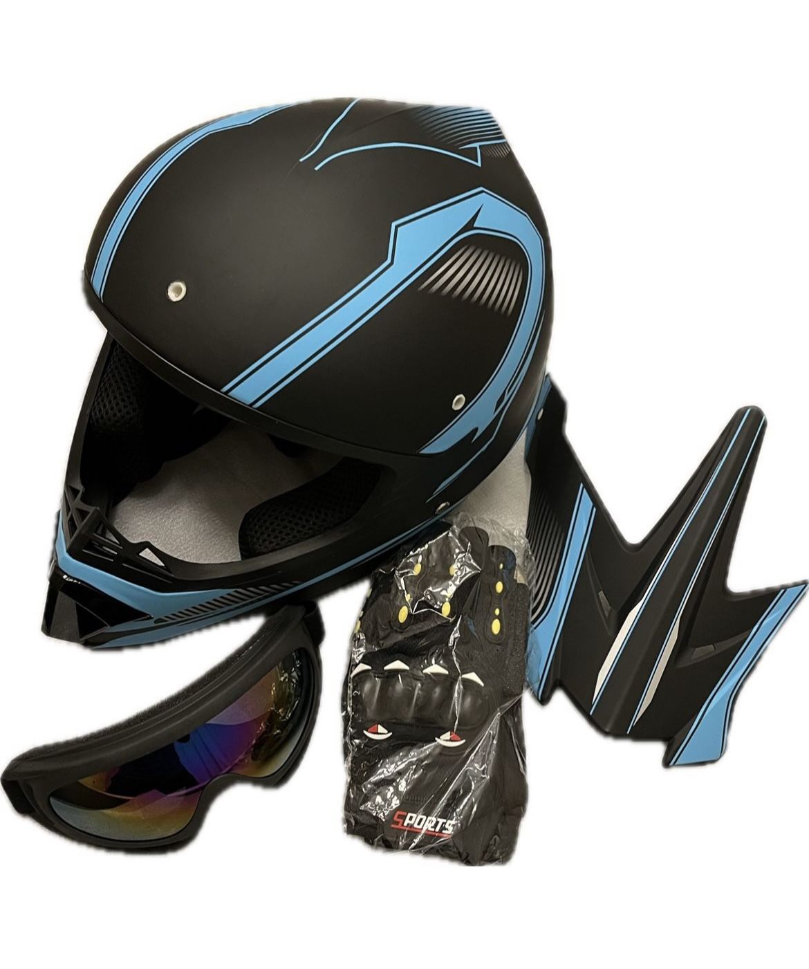 Dirt Bike Helmet Adult Scooter HELMO Motorcycle Helmet DOT/FMVSS 218 ...