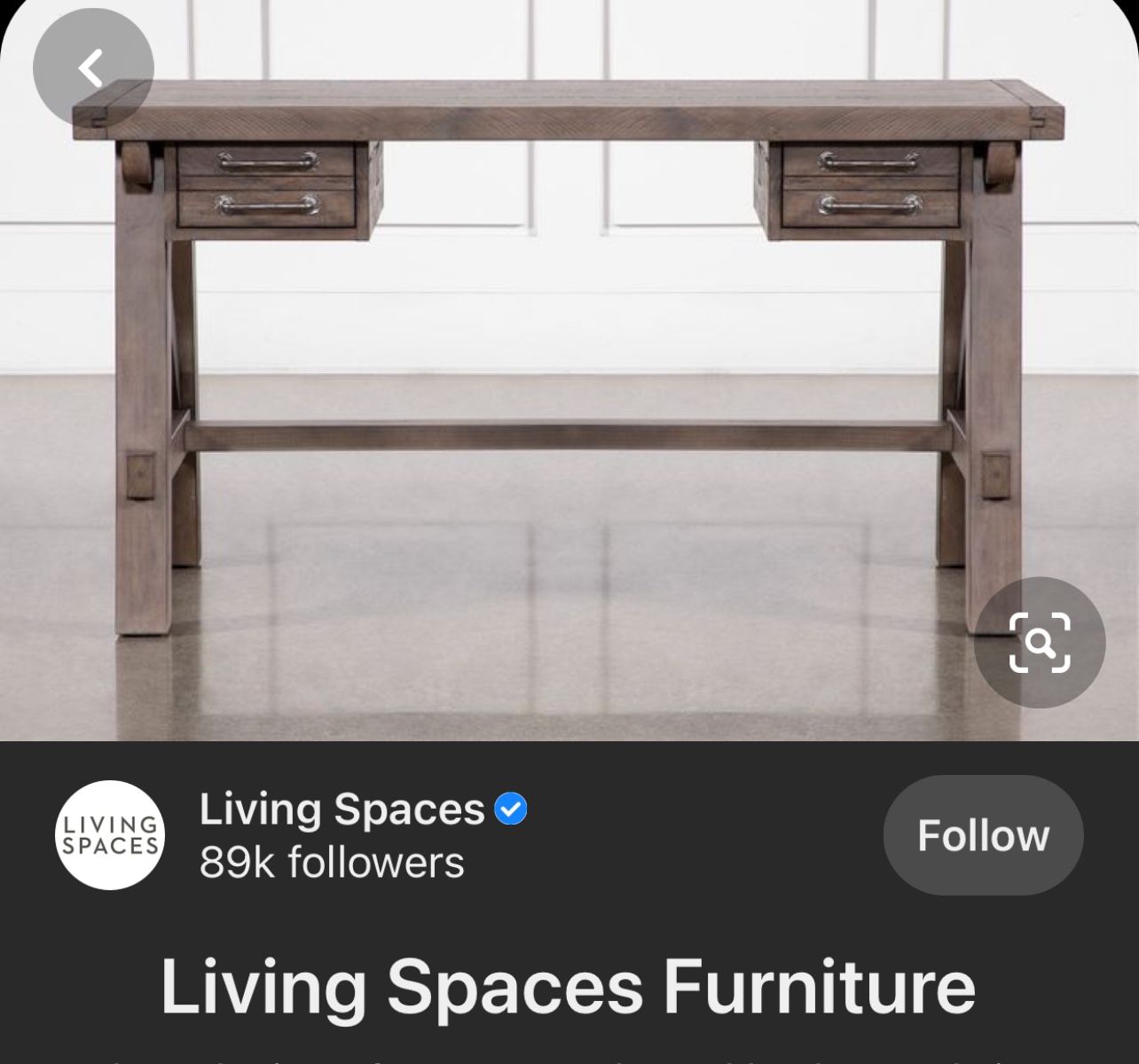Jaxon Grey Desk 58 Living Spaces for Sale in Redondo Beach CA OfferUp