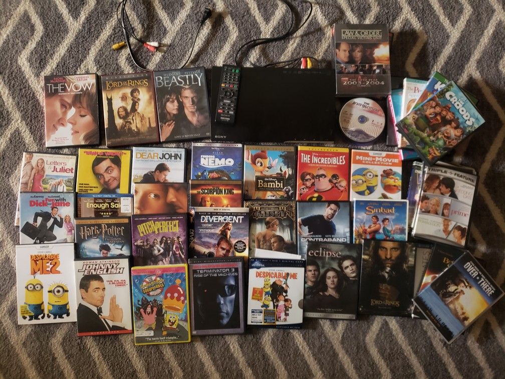 Sony Blu-Ray Video Player, Plus More Than 50 DVDs Movies And Series for ...