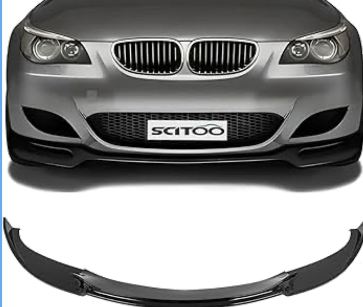 SCITOO Glossy Black Front Bumper Lip H-Style Fits for 2006-2010 for BMW ...