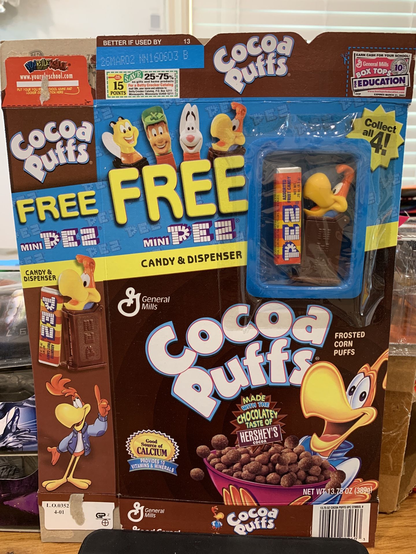 Cocoa Puffs Cereal Box Cover