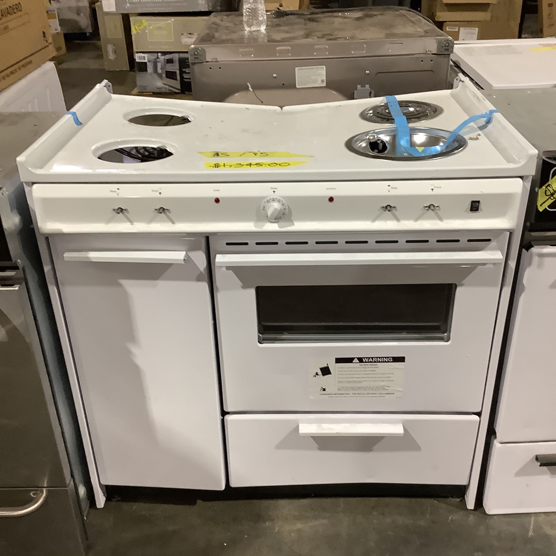 Summit Appliance 36 in. 2.9 cu. ft. Electric Range in White for Sale in ...