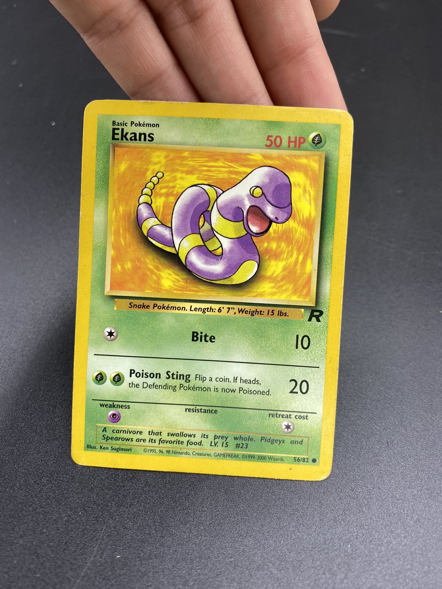 Ekans Pokemon Card