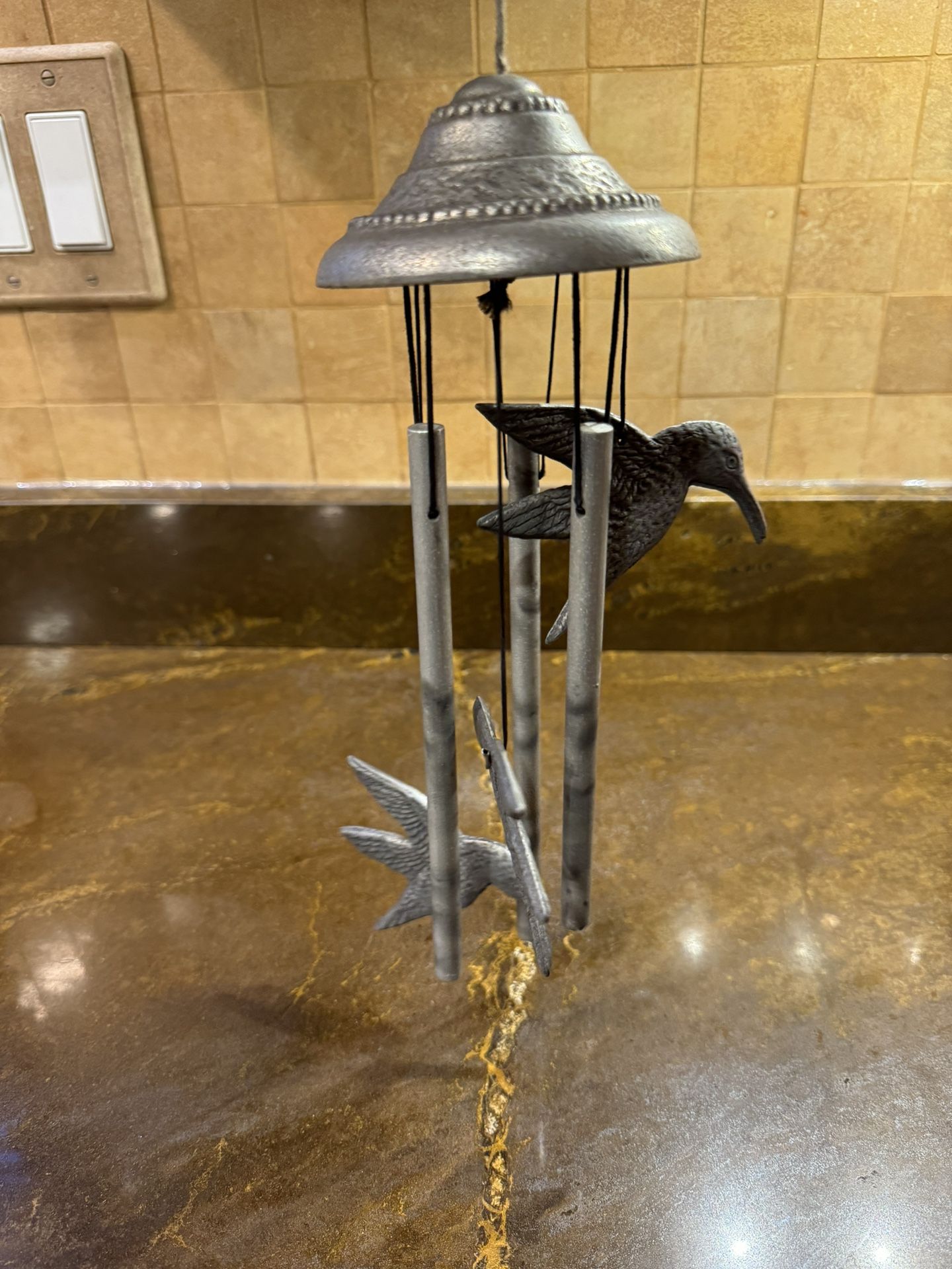 Vintage Carson Statesmetal Wind Chimes 6 Piece 1996 Hummingbirds for ...