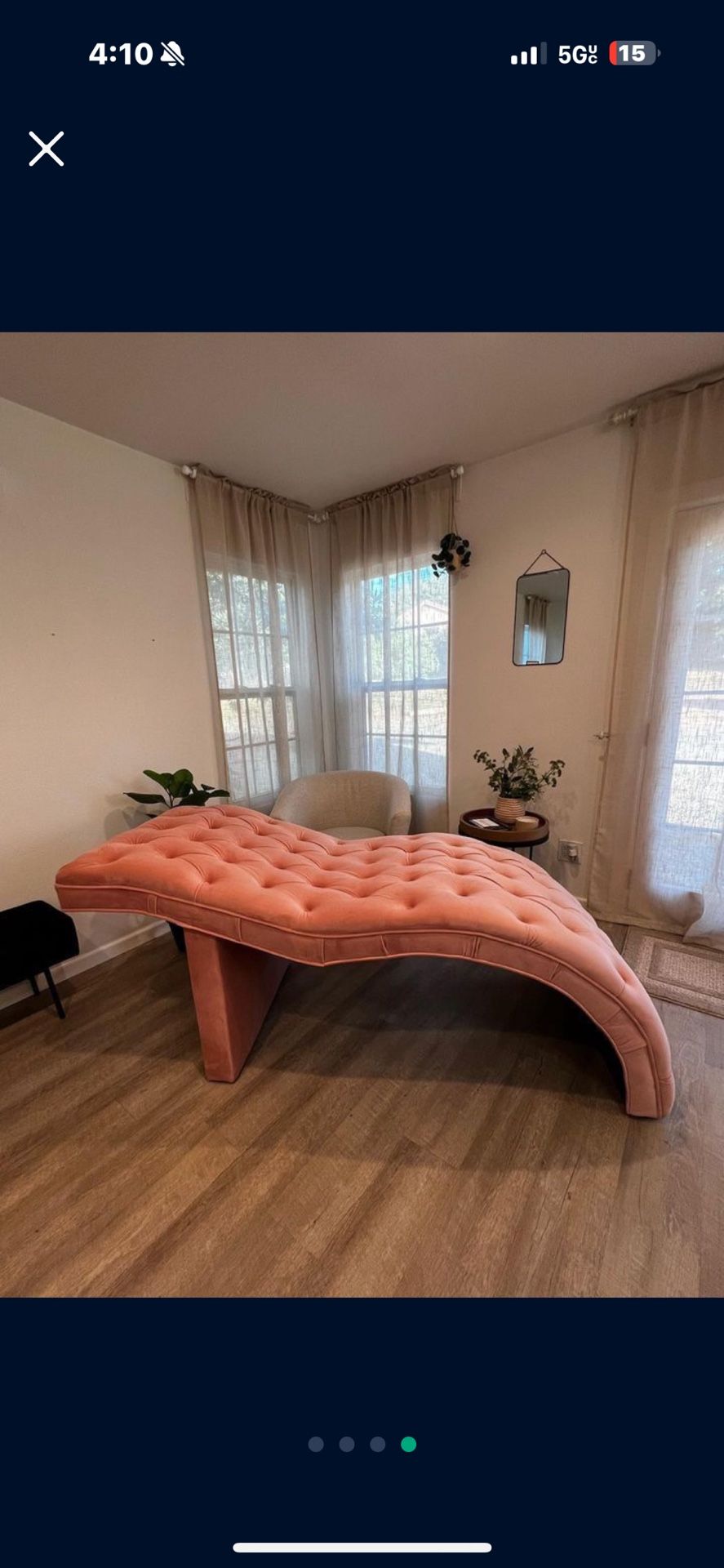 Blush Pink Chaise Couture Bed(lash,brow,esti) for Sale in Whittier, CA ...