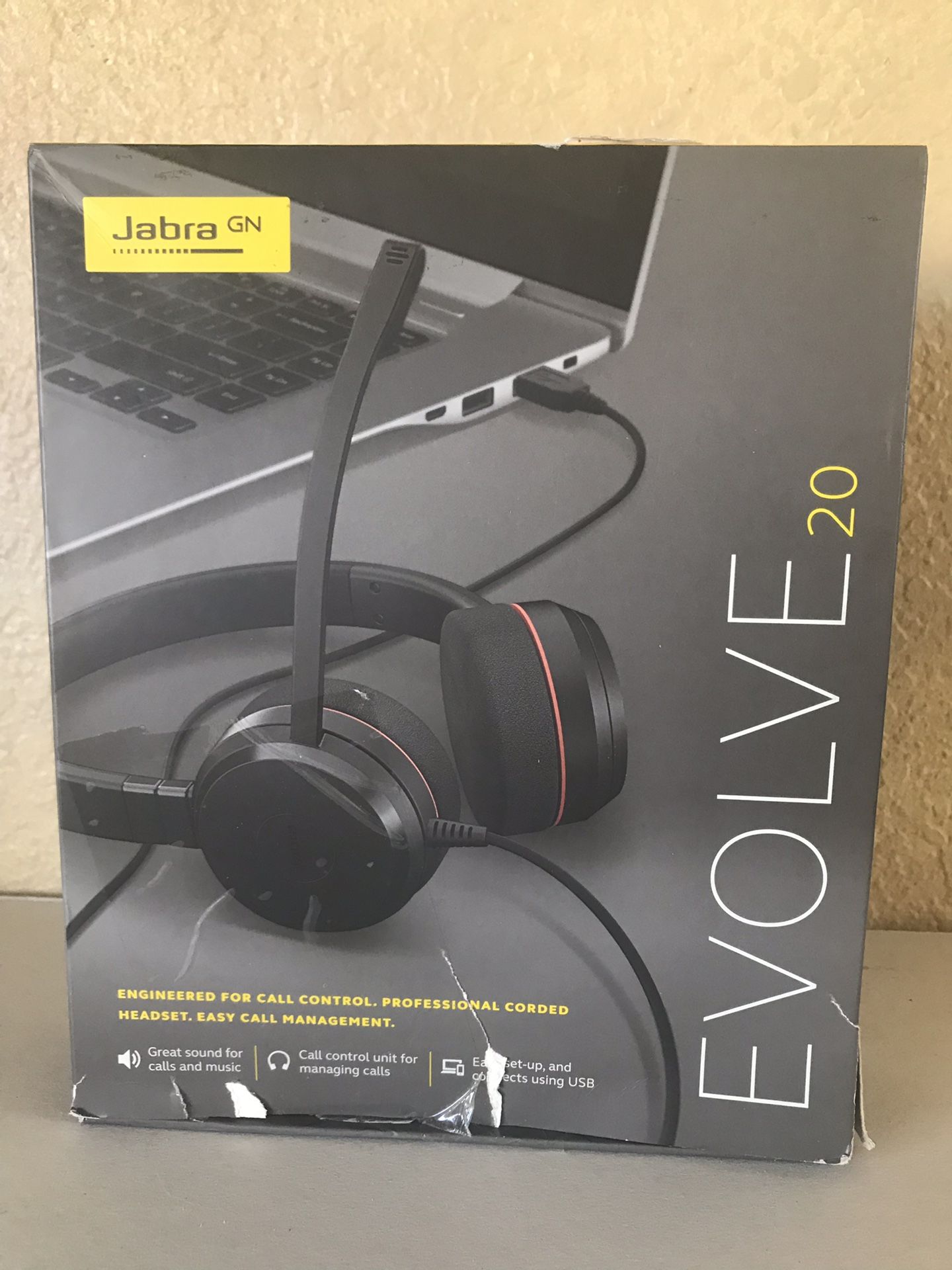 Jabra Evolve 20 UC Stereo Binaural Head-band Black headset HSC016 for ...