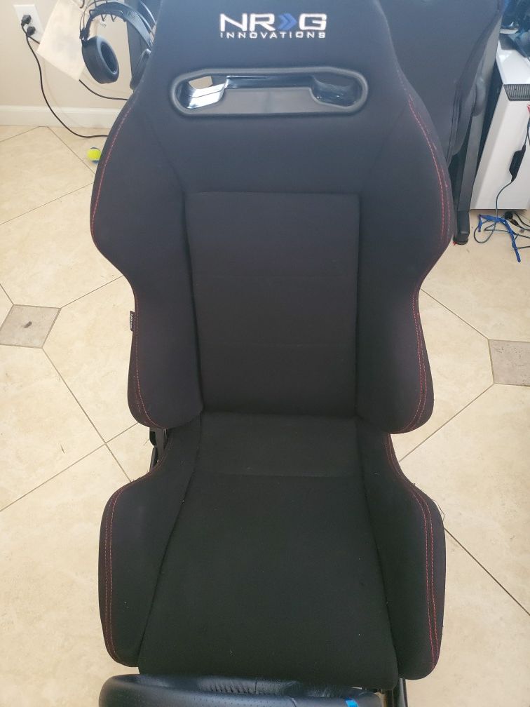 Logitech G29 racing simulator with NRG seat and slider with shifter for ...