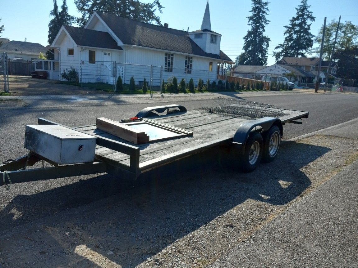 Extra Long Car Trailer. for Sale in Tacoma, WA - OfferUp