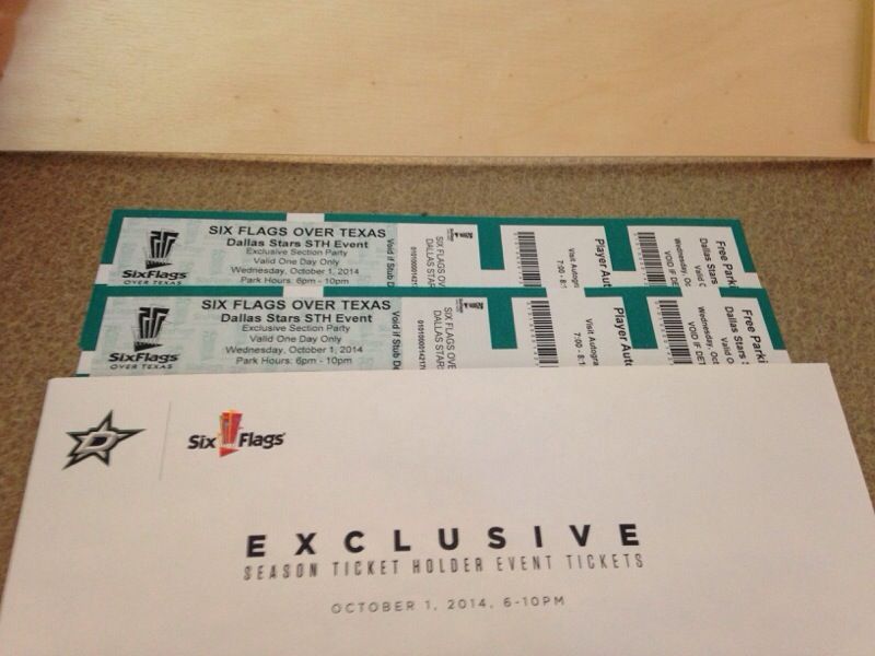 Dallas stars season ticket holder event at six flags. for Sale in ...