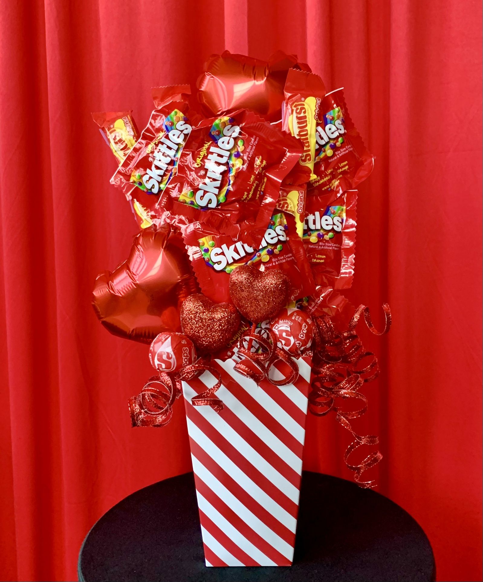 Valentine’s Day Gift Treat Buckets with Skittles, Starburst, and ...