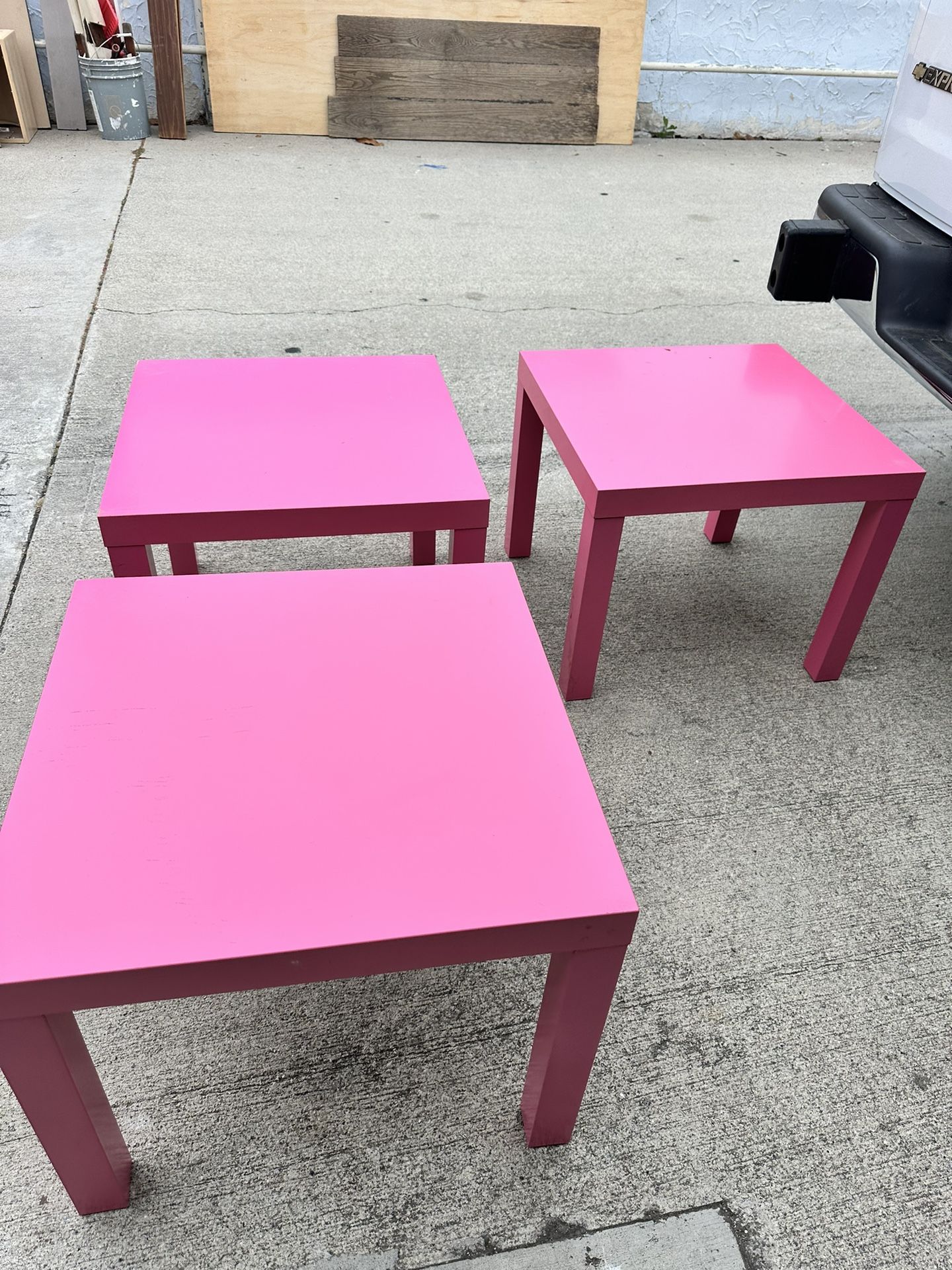 Free Pink Side Tables IKEA Lack for Sale in Los Angeles, CA - OfferUp