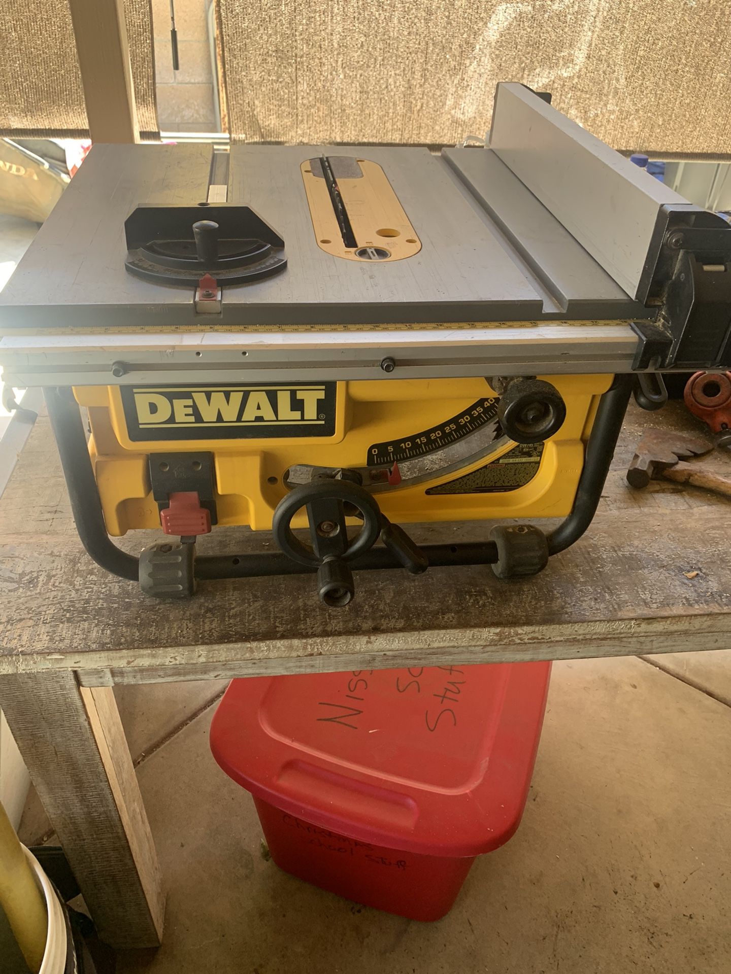 Used Dewalt 10inch Table Saw Model DW745 On Stand for Sale in Yorba ...