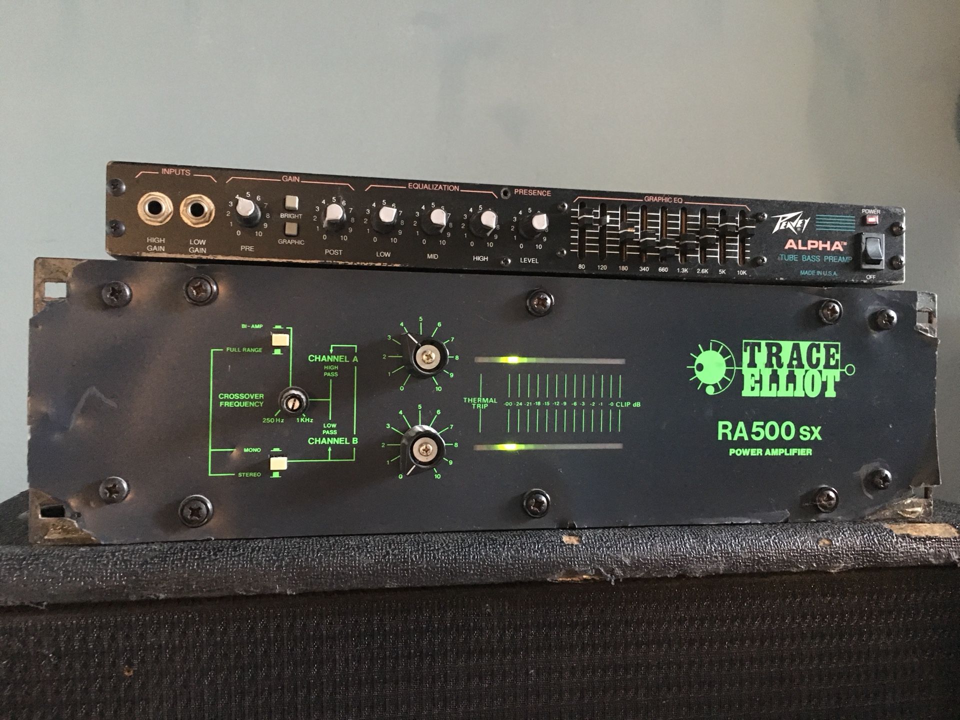 RARE Peavey ALPHA Tube Bass Preamplifier Amp Single Rack Unit Made in ...