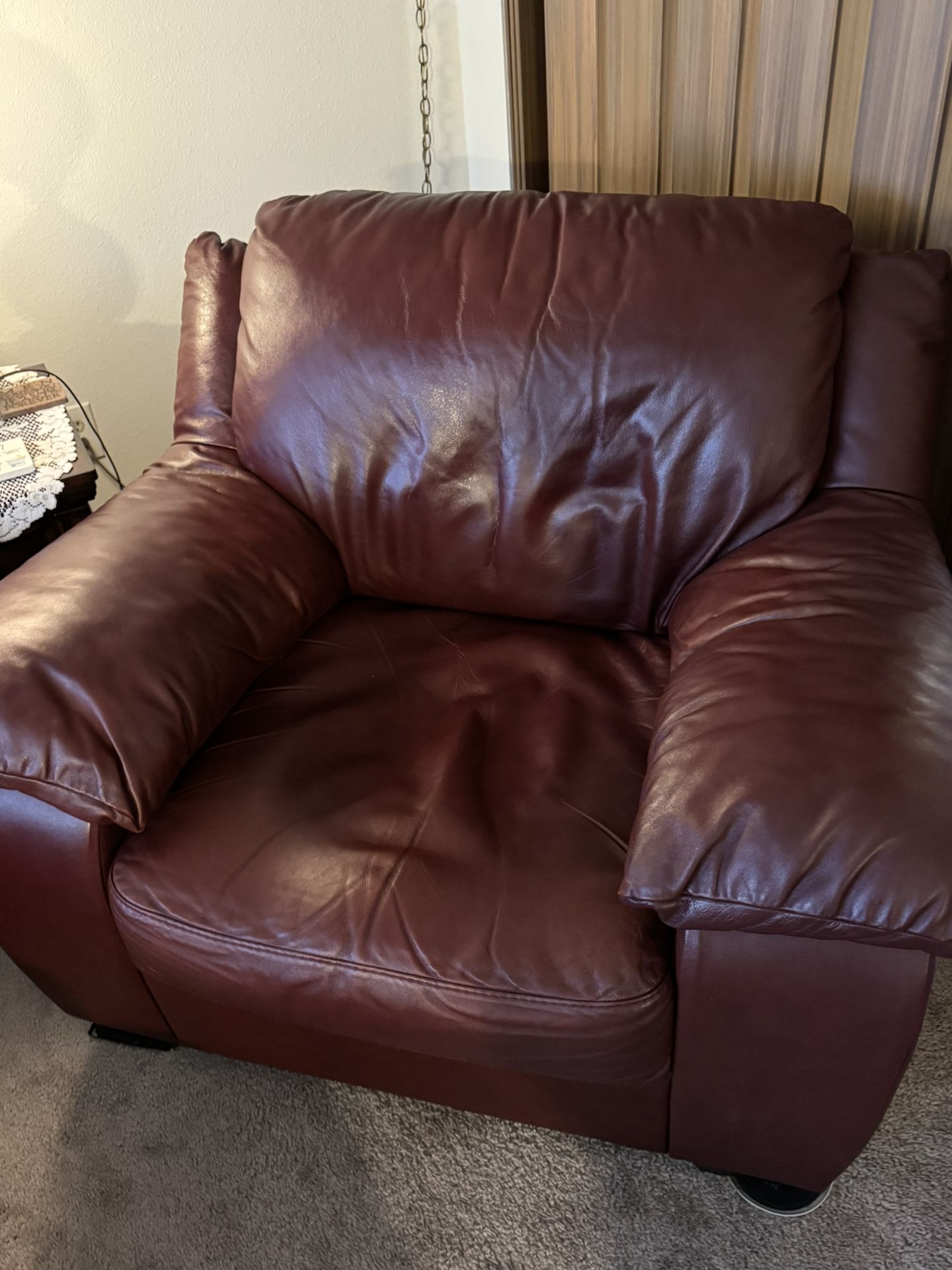 Beautiful Genuine All Leather Overstuffed Chair for Sale in El Cajon ...