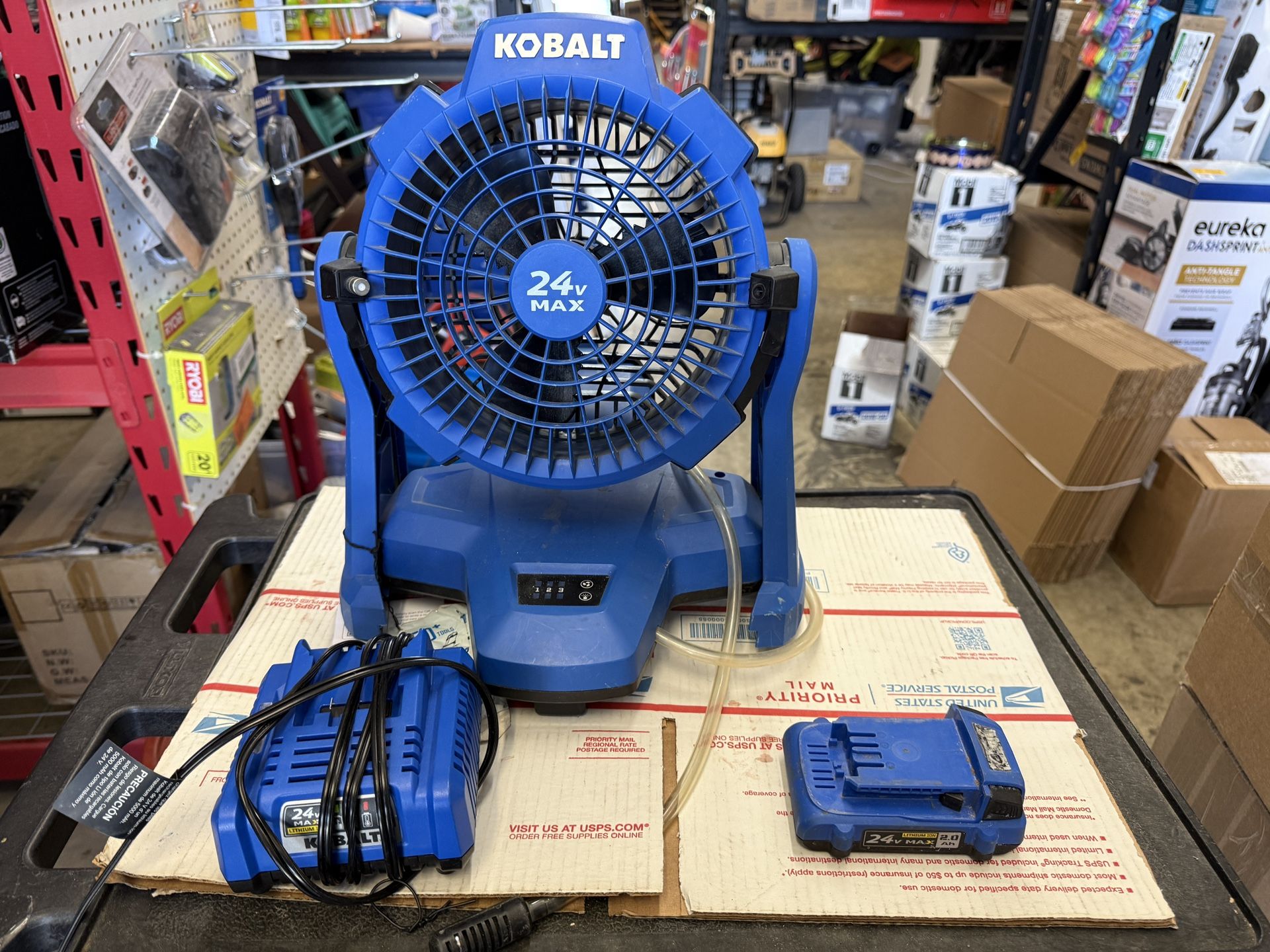 Kobalt 7-in 24 -Volt 3 -Speed High Velocity Indoor/Outdoor Blue Misting ...