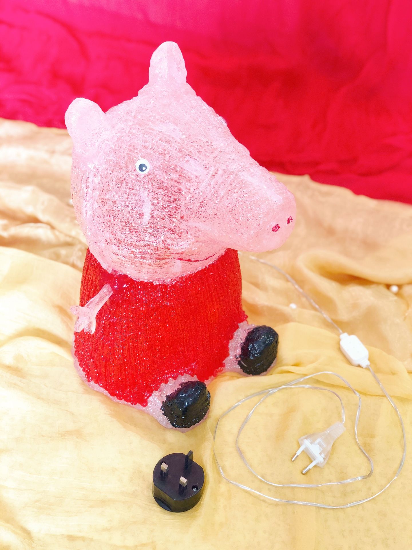 16" Imported Peppa Pig Acrylic LED Lamp Night Light Christmas Gift Kids ...