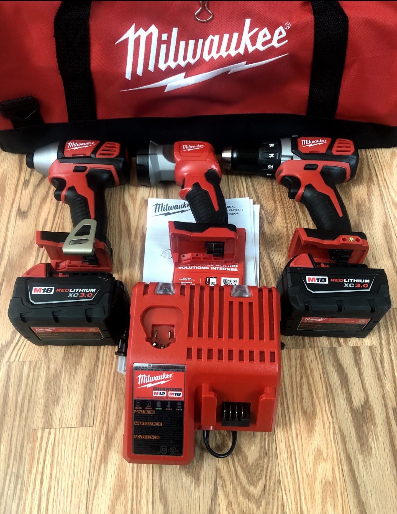 Milwaukee M18 18-Volt Lithium-Ion Cordless Combo Kit. for Sale in ...
