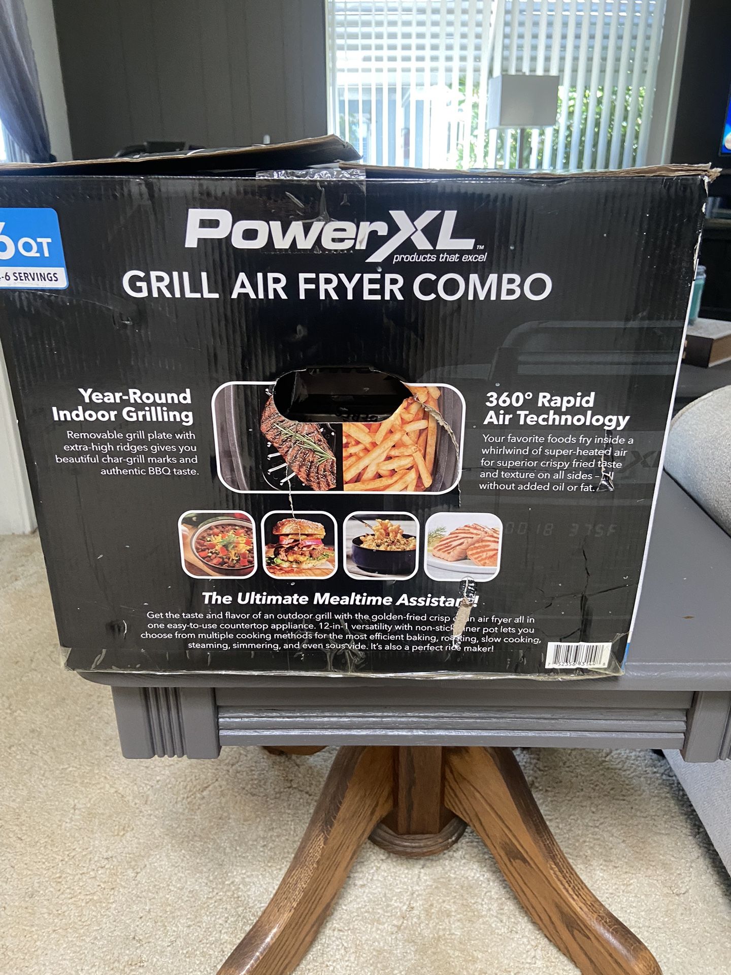 outlet on sale store New power XL 12 in 1 grill/ 6 -Qt. Air Fryer Combo