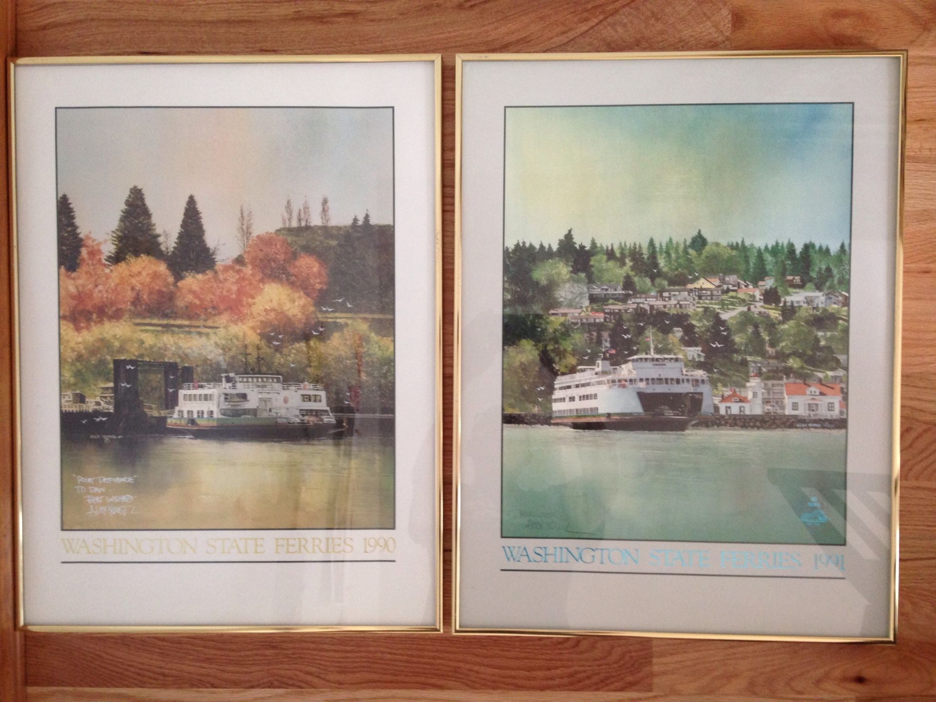 Framed Art-Washington State Ferries by Alex Young SIGNED BY ARTIS! for ...