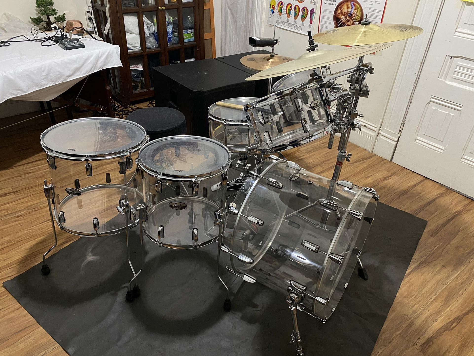See Through Drum Kit