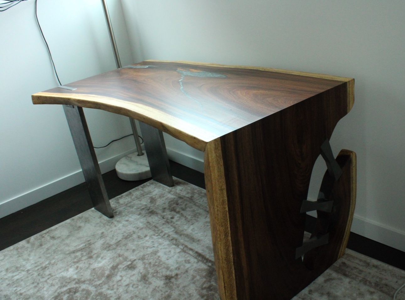 Custom Office Desk (Monkey Pod Wood) for Sale in Auburn, WA - OfferUp