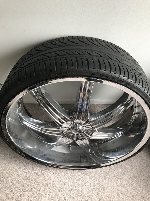 28’s inch rims and tires 5 bolt universal lug for Sale in Downers Grove ...